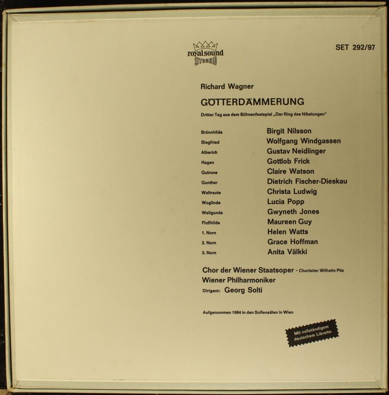DECCA SET 292-7 - Richard Wagner, Wiener Philharmoniker, Georg S ...